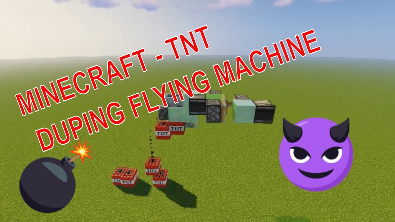 MINECRAFT - TNT DUPING FLYING MACHINE - YouTube