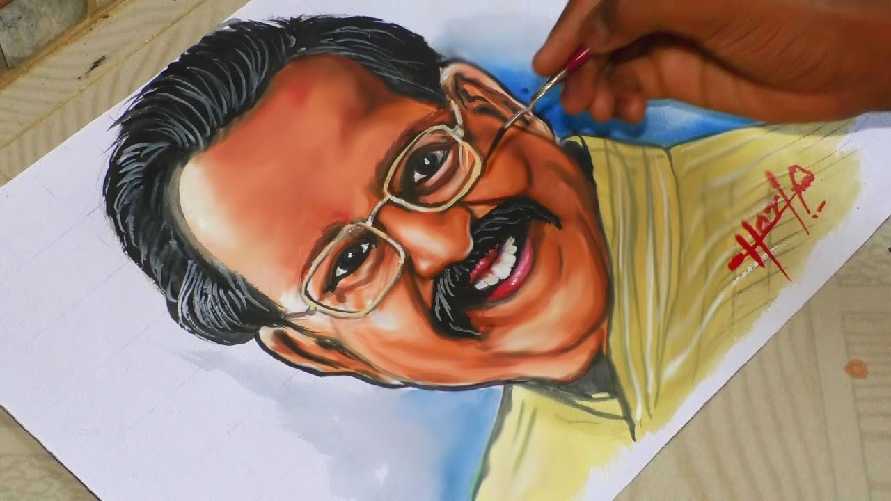 how to paint s.p.balasubramaniyan./artsof hari. SP Balasubramaniam ...