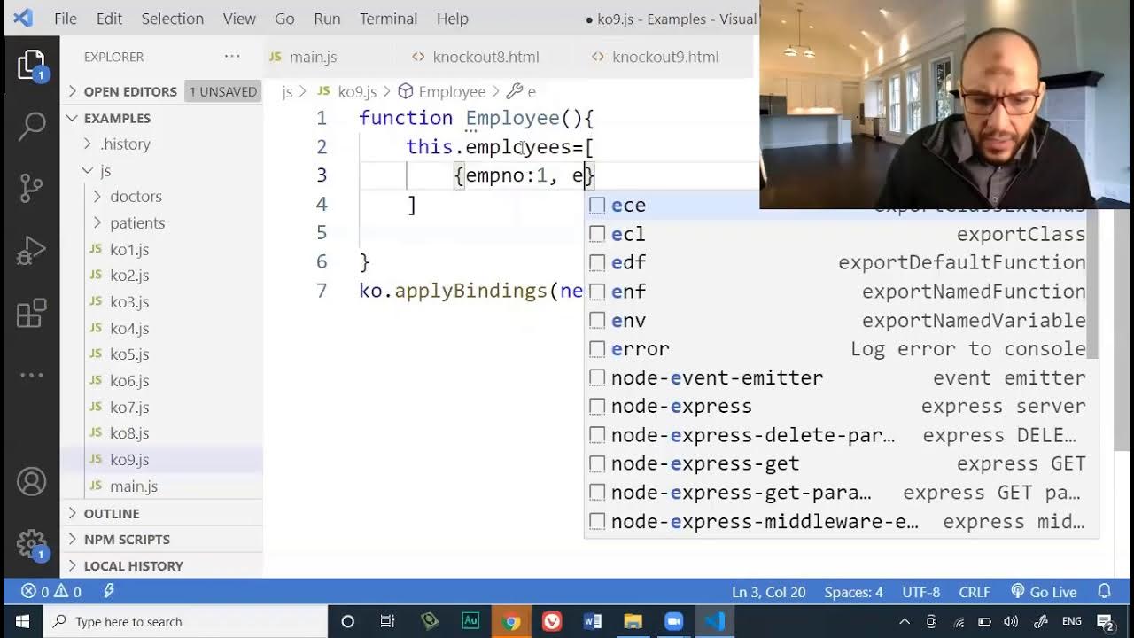 31 L4 BigDataWebMobile Course json array of object, and html table - YouTube