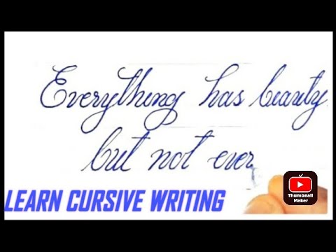 cursive handwriting # with blue gel pen || cursive writing || how to ...