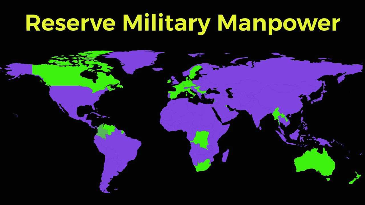 Map: Reserve Military Manpower by Country (2024) - YouTube