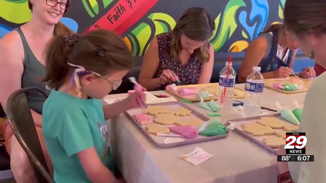 Decorating cookies to support families of pediatric patients - YouTube