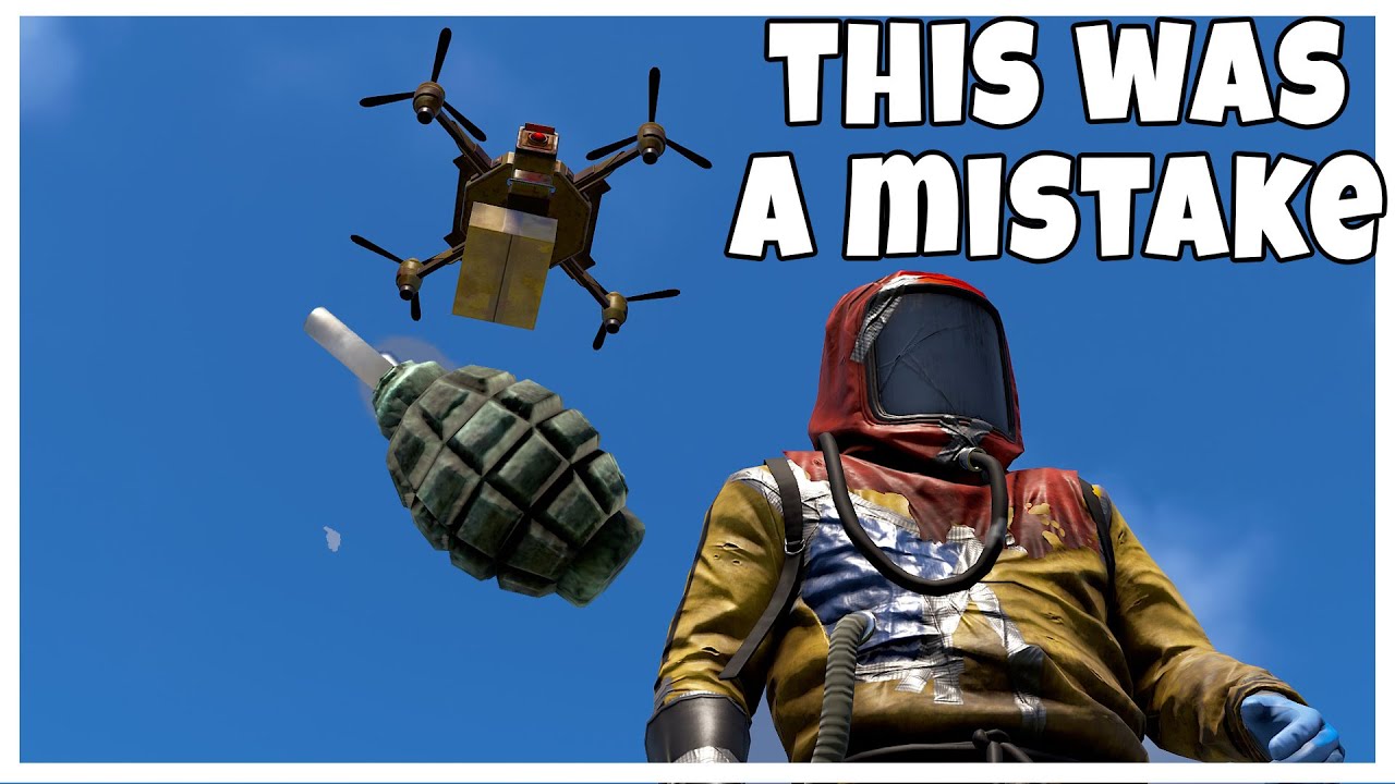 Dropping Grenades From Drones In Rust - YouTube