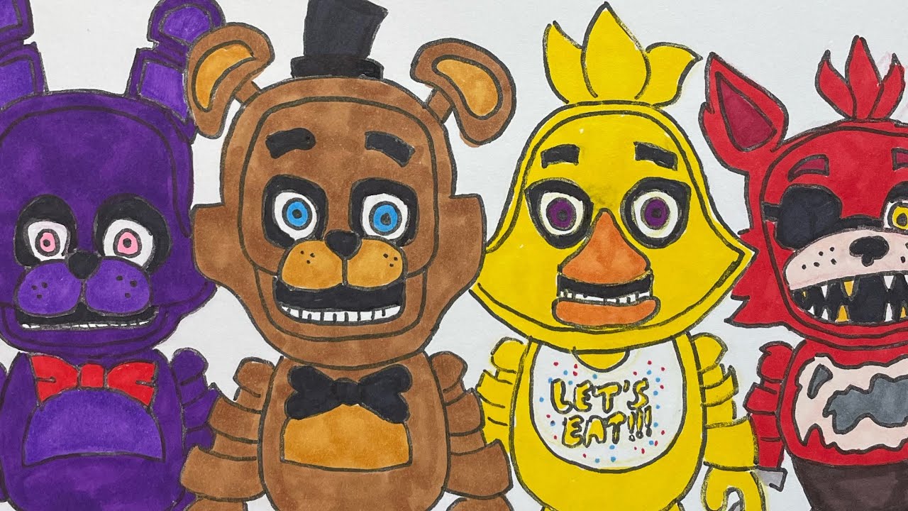 Full Funko Snaps FNAF drawing! - YouTube