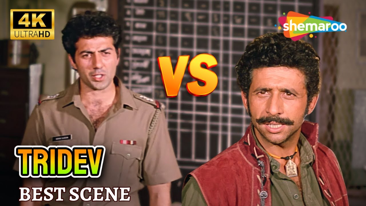 Sunny Deol VS Naseeruddin Shah | TRIDEV | 4K में देखे BEST Scene - YouTube