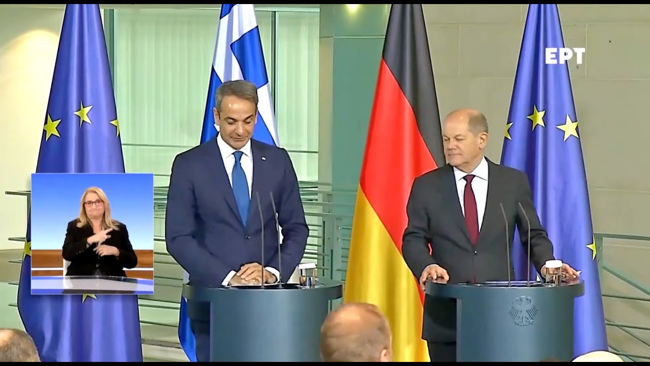 Κυριάκος Μητσοτάκης: Δηλώσεις με τον Καγκελάριο της Γερμανίας Olaf ...