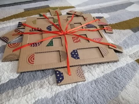 DIY toddlers' learning activity/ game: Recognizing shape and fine motor skills