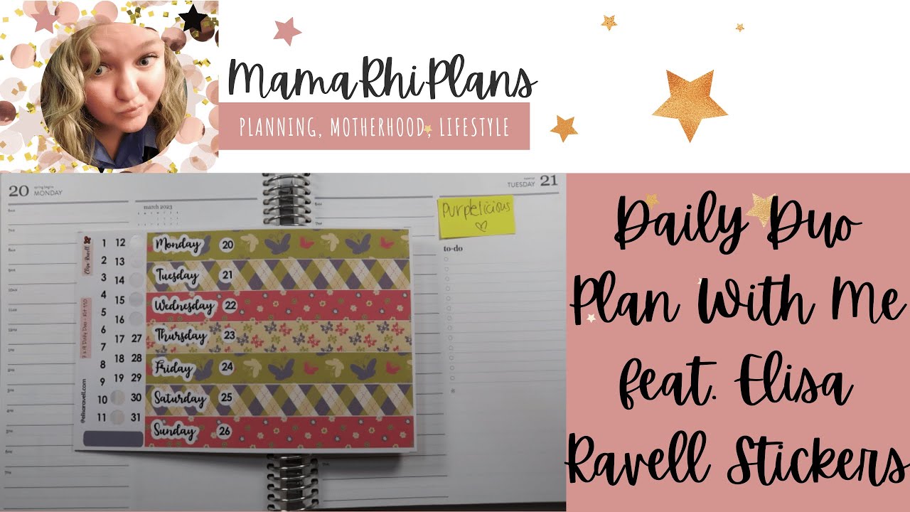 DAILY DUO PLAN WITH ME | LONG CHATTY | FEAT. ELISA RAVELL STICKERS ...