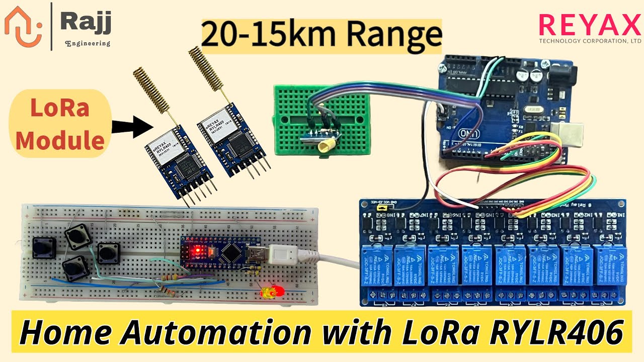Home Automation with LoRa RYLR406 IOT project - YouTube