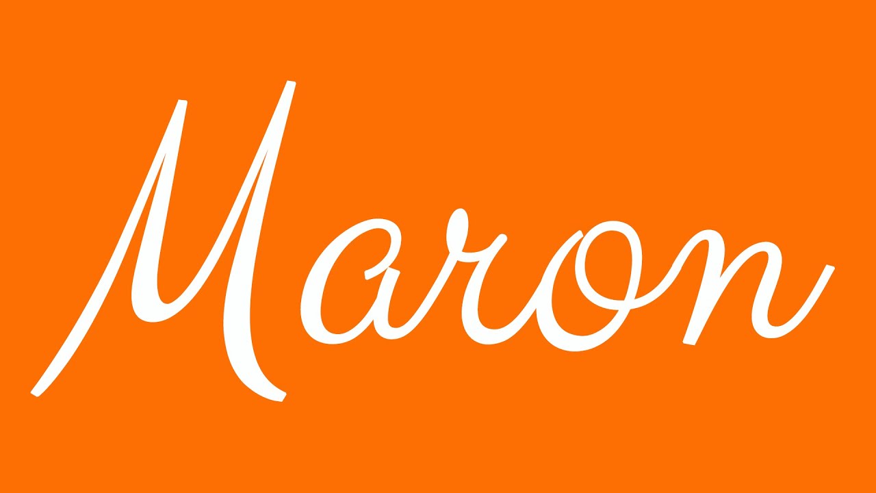 Learn how to Write the Name Maron Signature Style in Cursive Writing ...