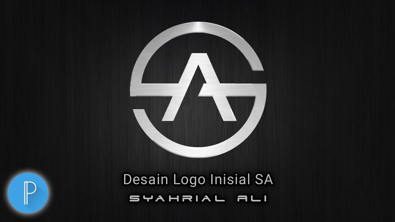 Cara membuat logo 2 huruf inisial SA | Pixellab Tutorial | Part 1 - YouTube