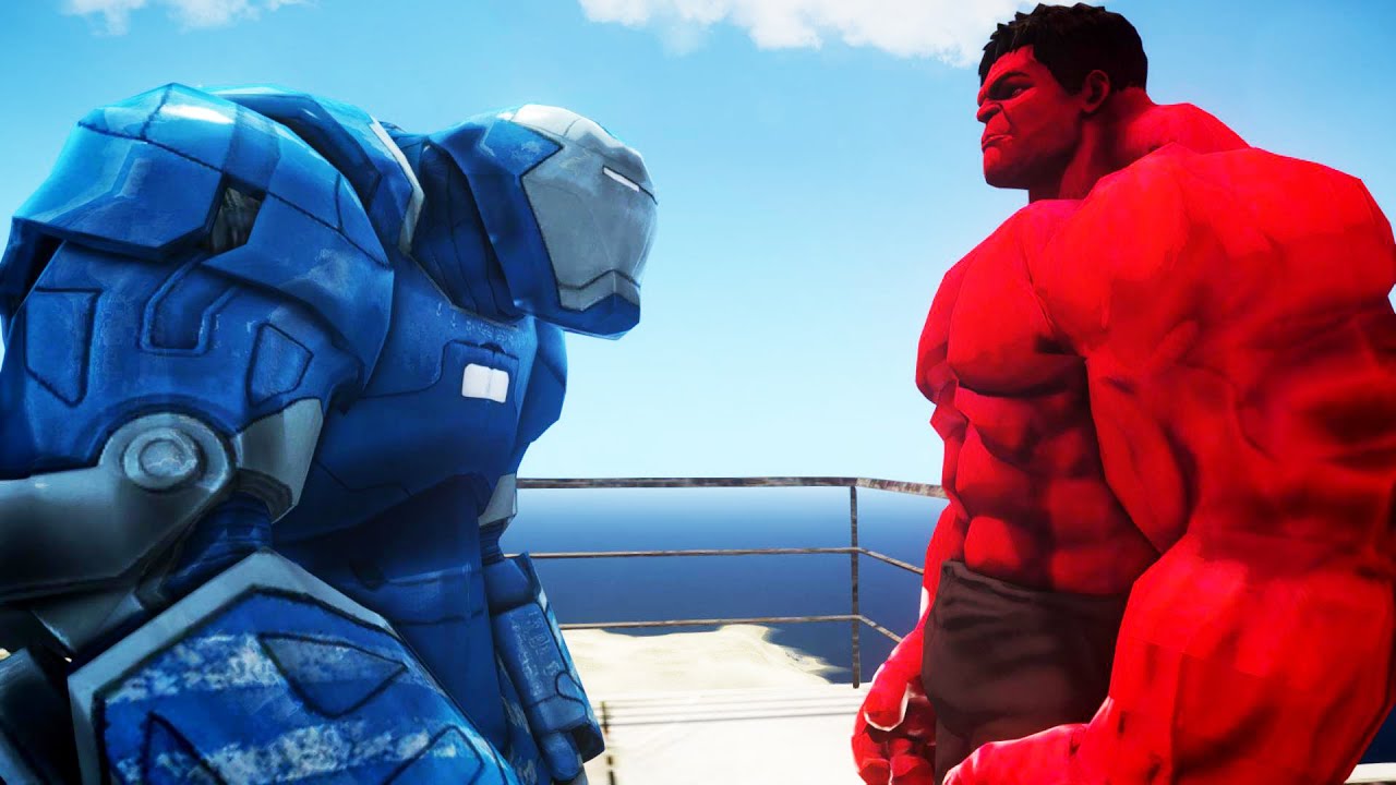 IRON MAN (Mark XXXVIII Igor) VS RED HULK - EPIC BATTLE - YouTube