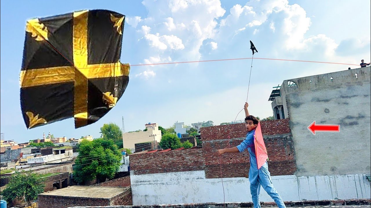 New Tricks Flying Kite Catch Neighbor Roof Umar - YouTube