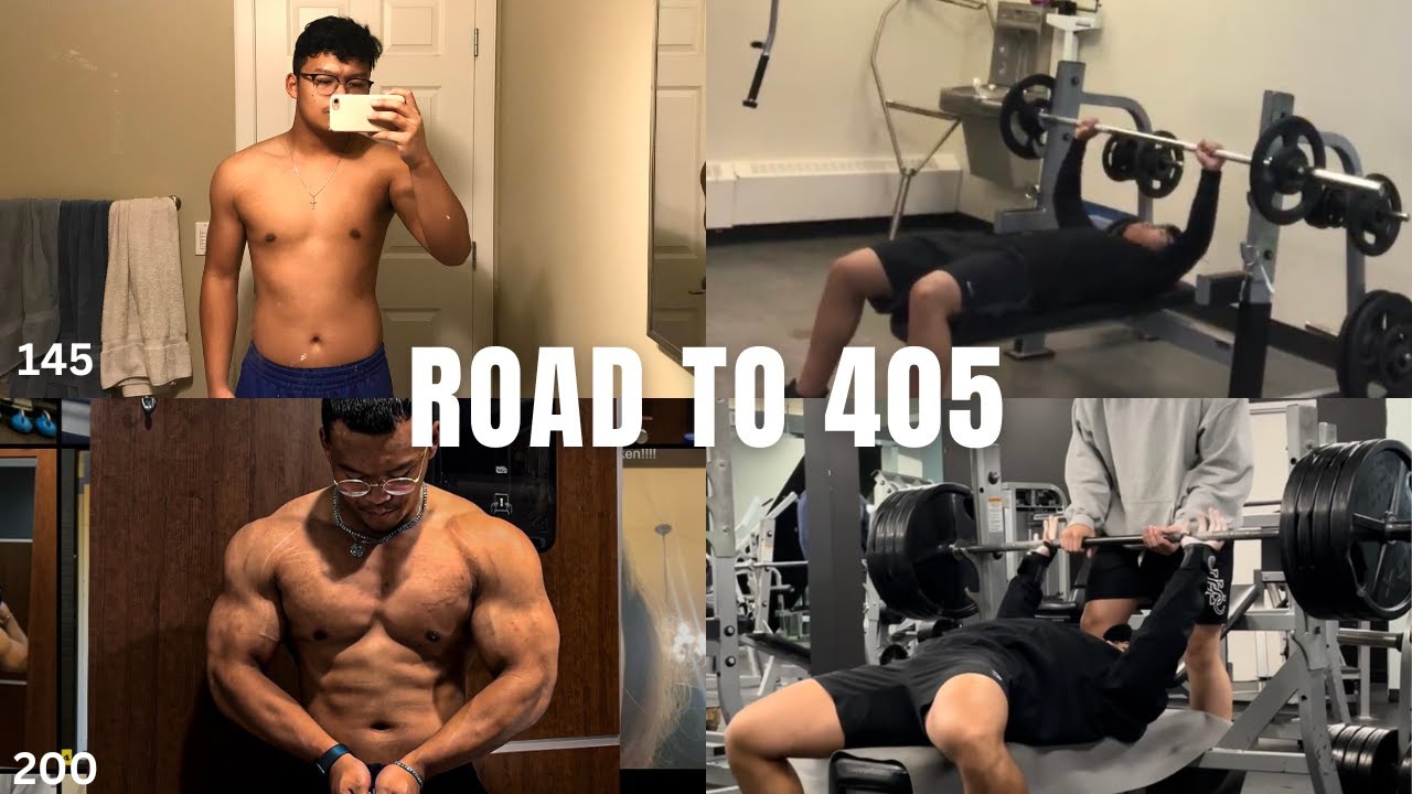 NATURAL BENCH PRESS TRANSFORMATION | 135-405 LBS - YouTube