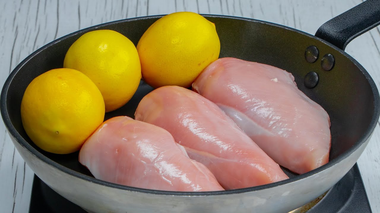 Pollo al sartén con salsa de limón - toda la familia está encantada y ...