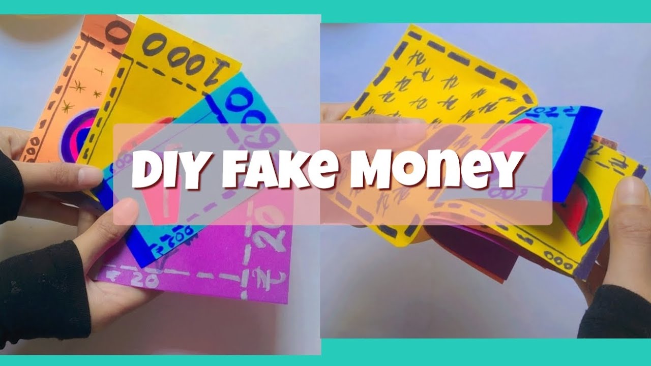 DIY Money 💰ll How to make Paper fake money at home // paper idea, use ...