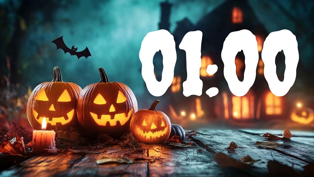 1 minute timer halloween music - YouTube
