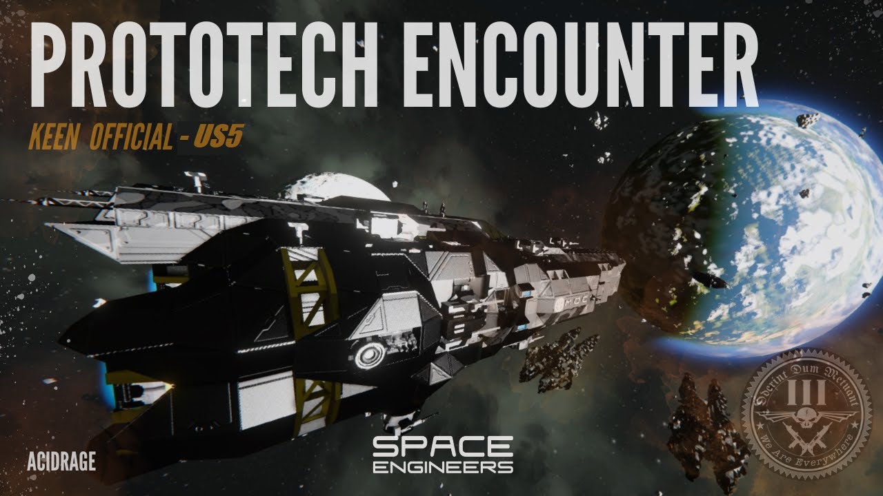 Space Engineers PVP - Chronic748 "The God" - Prototech Encounter on US5 - YouTube