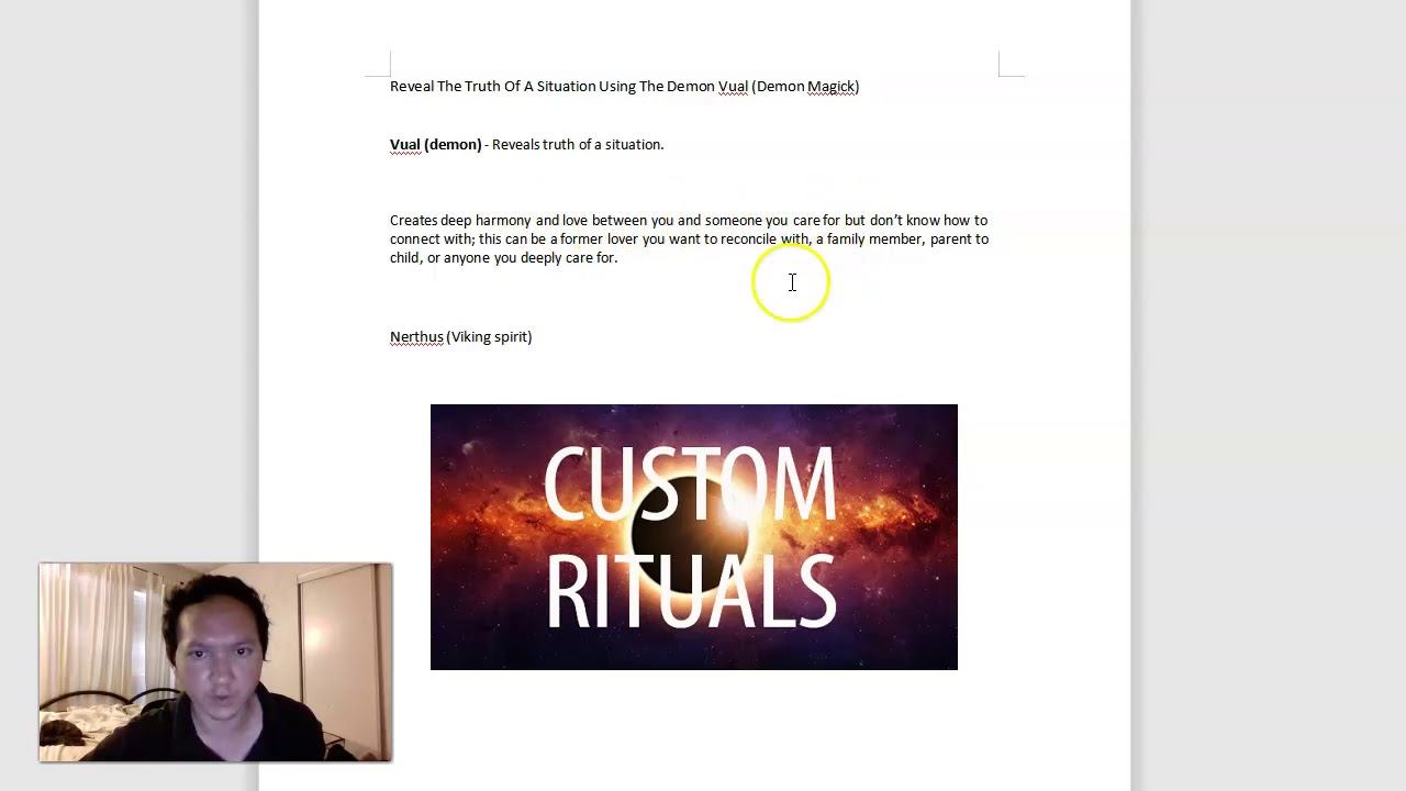 Reveal The Truth Of A Situation Using The Demon Vual (Demon Magick ...