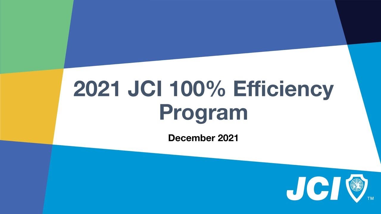 2021 JCI 100% Efficiency Program - YouTube