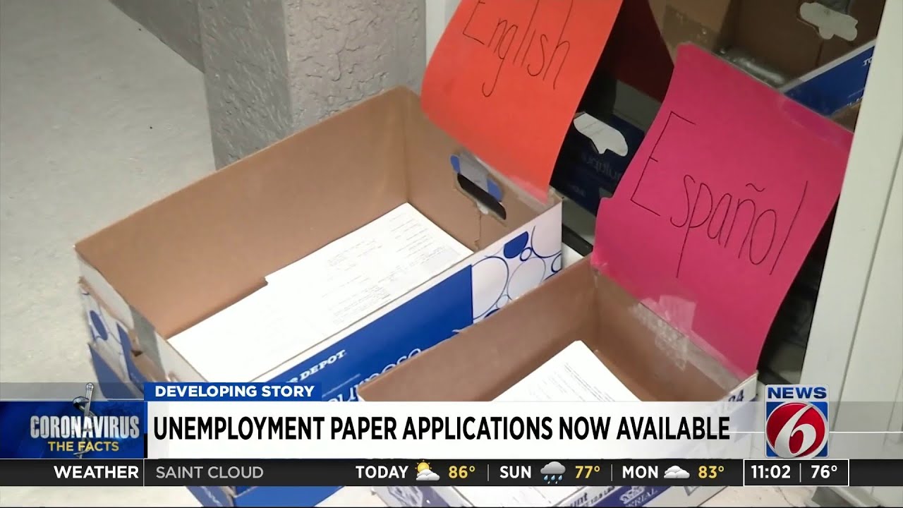 Unemployment paper applications now available - YouTube