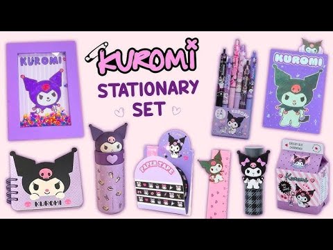 how to make kuromi stationary kit at home 💖💗#craft #viral #stationary # ...