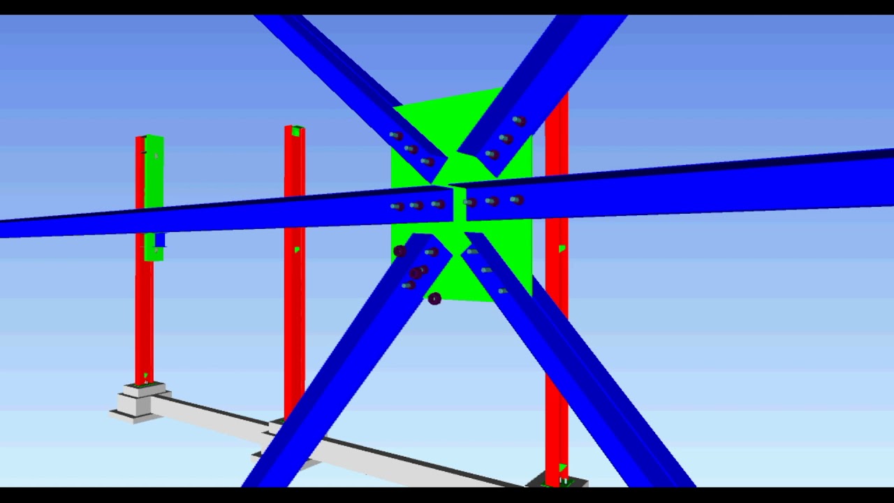 End gable frame with all the connection needed - YouTube