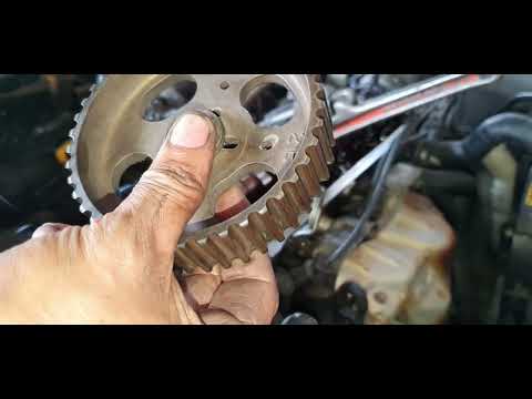 2E ENGINE replace timing belt & how to timing. - YouTube