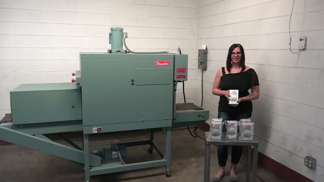 Shanklin Model T7H Automatic Shrink Tunnel Demonstration - YouTube