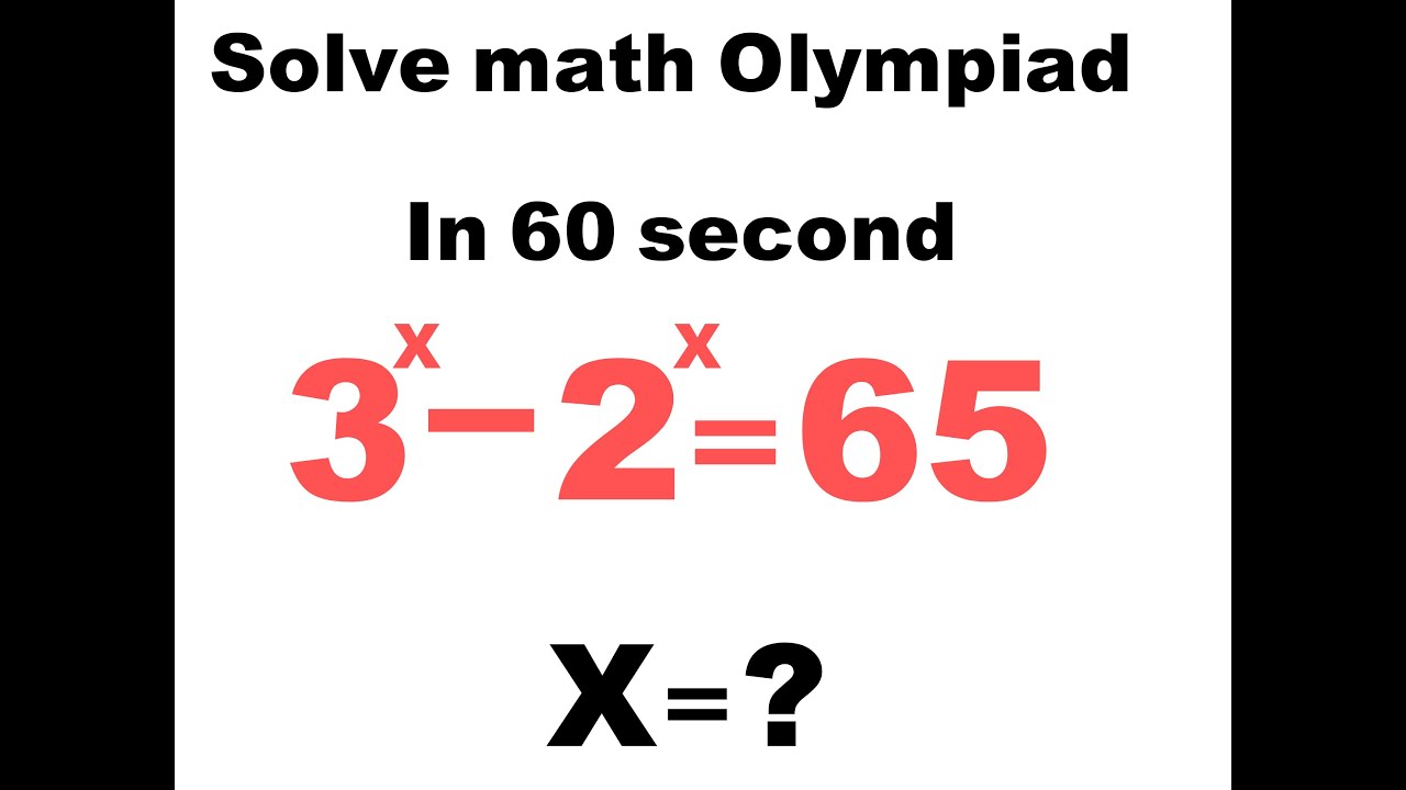 Solve math olympiad questions in 60 seconds - YouTube