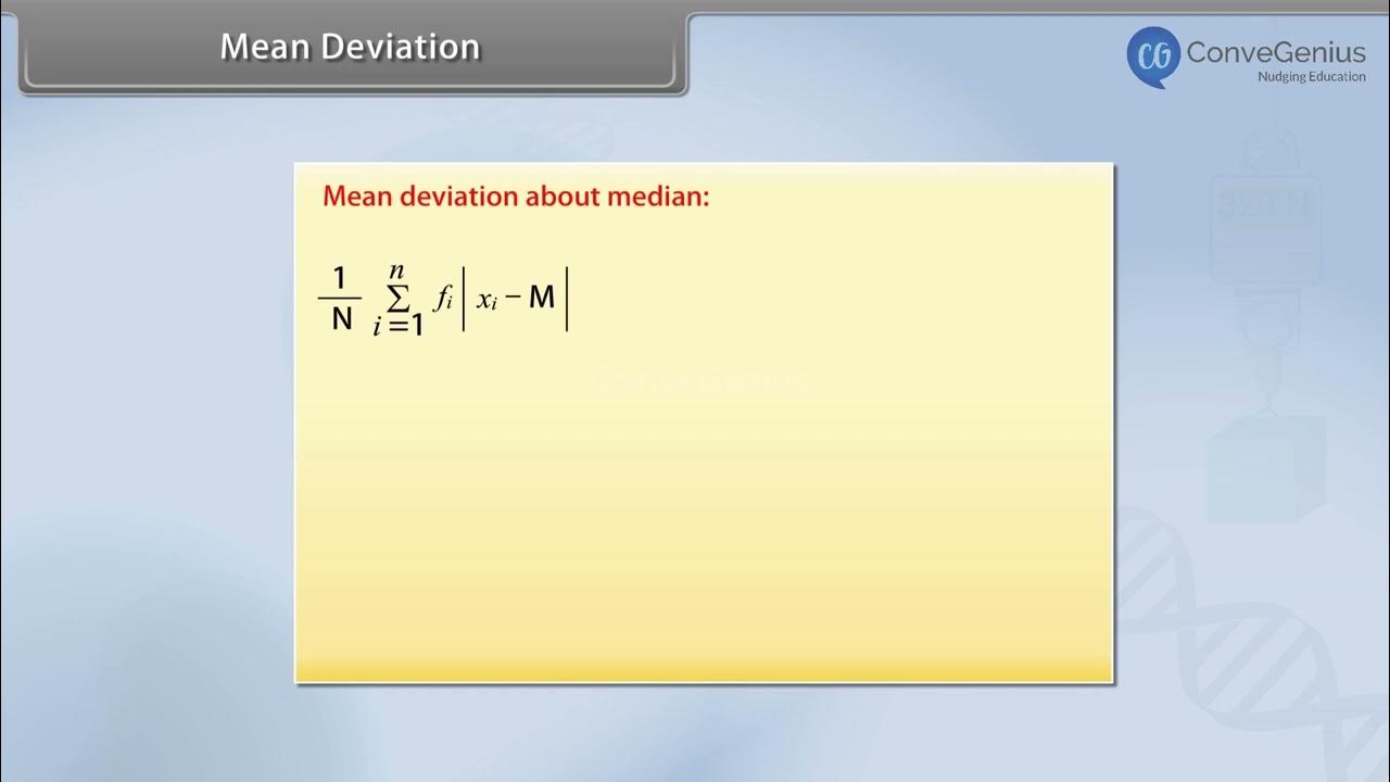 Mean Deviation Median Of Discrete Frequency Distribution Youtube