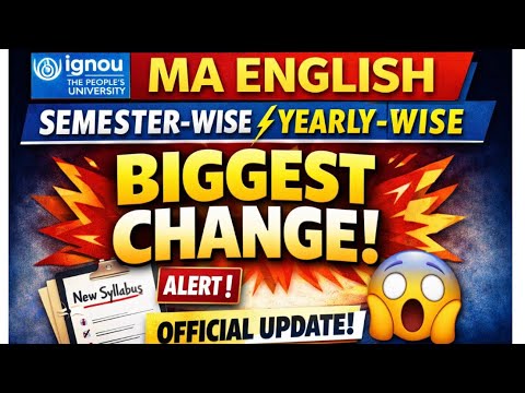 IGNOU MA English New Semester System 2026 | MAEG New Syllabus &5 ...