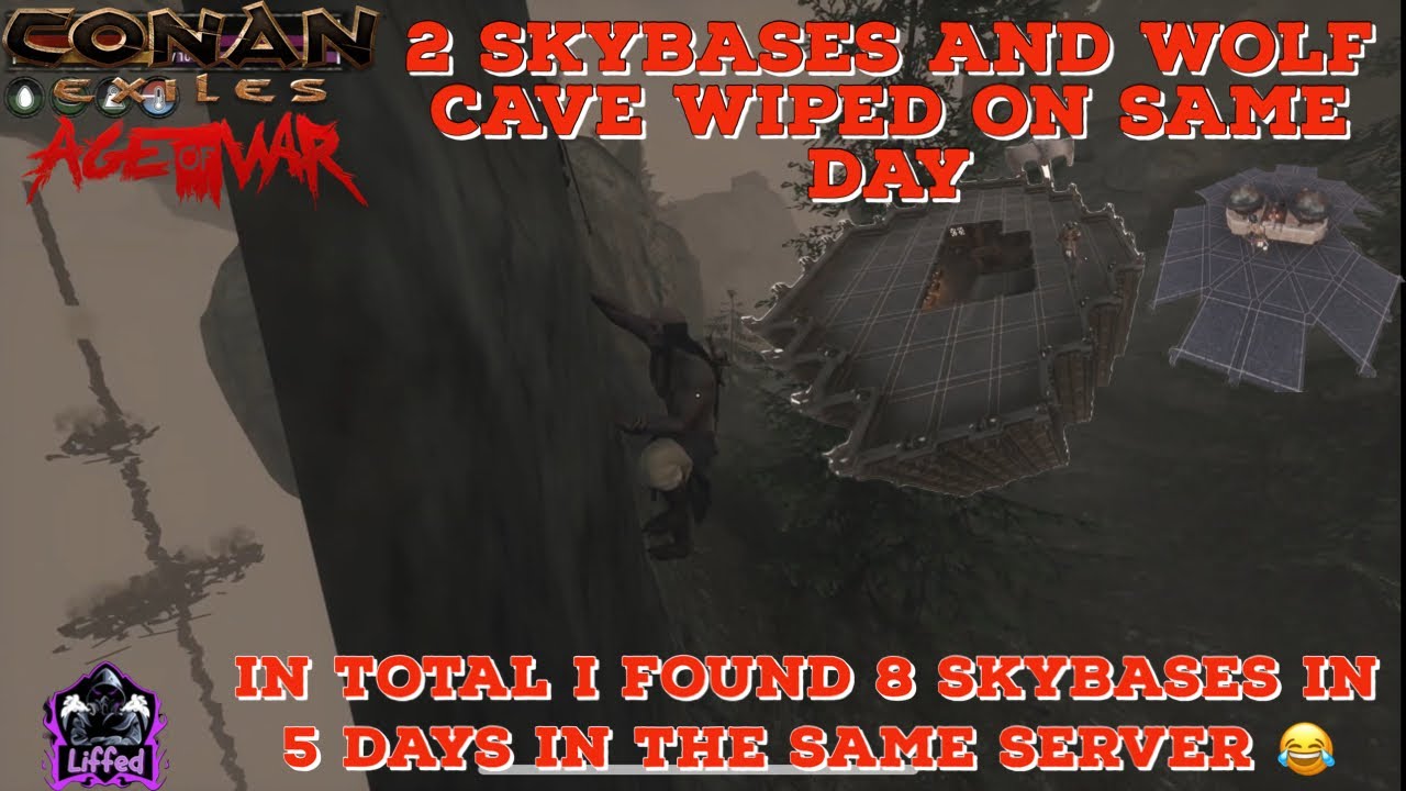 Conan Exiles 2 skybase raids and wolf cave mesh on same day -_- - YouTube