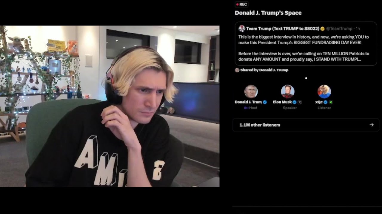 xQc Reacts to Donald Trump & Elon Musk talking about Illegal ...