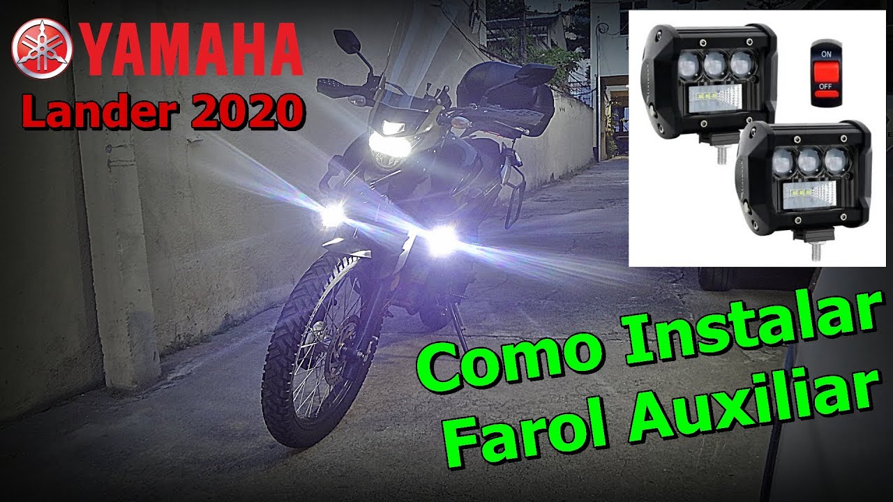 COMO INSTALAR FAROL DE LED NA MOTO - Instalar Farol Auxiliar na Moto ...