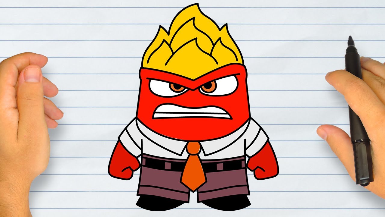 How to Draw Anger | Inside Out 2 | Step by Step Simple and Easy - YouTube