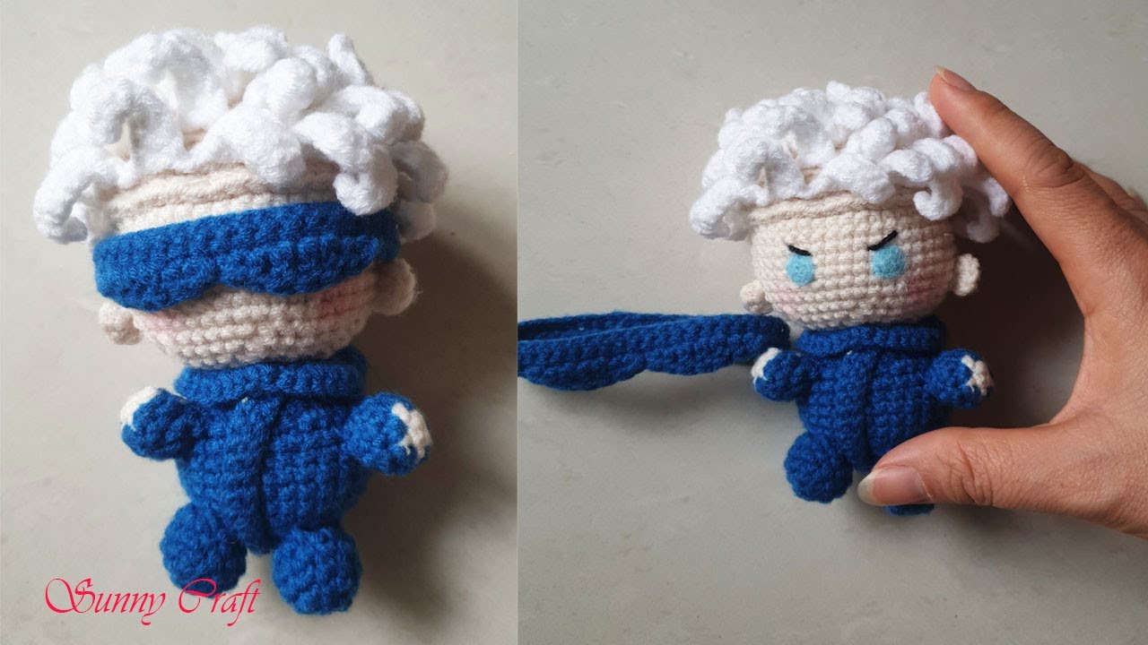 Satoru Gojo crochet mini doll ( 12 cm) - YouTube