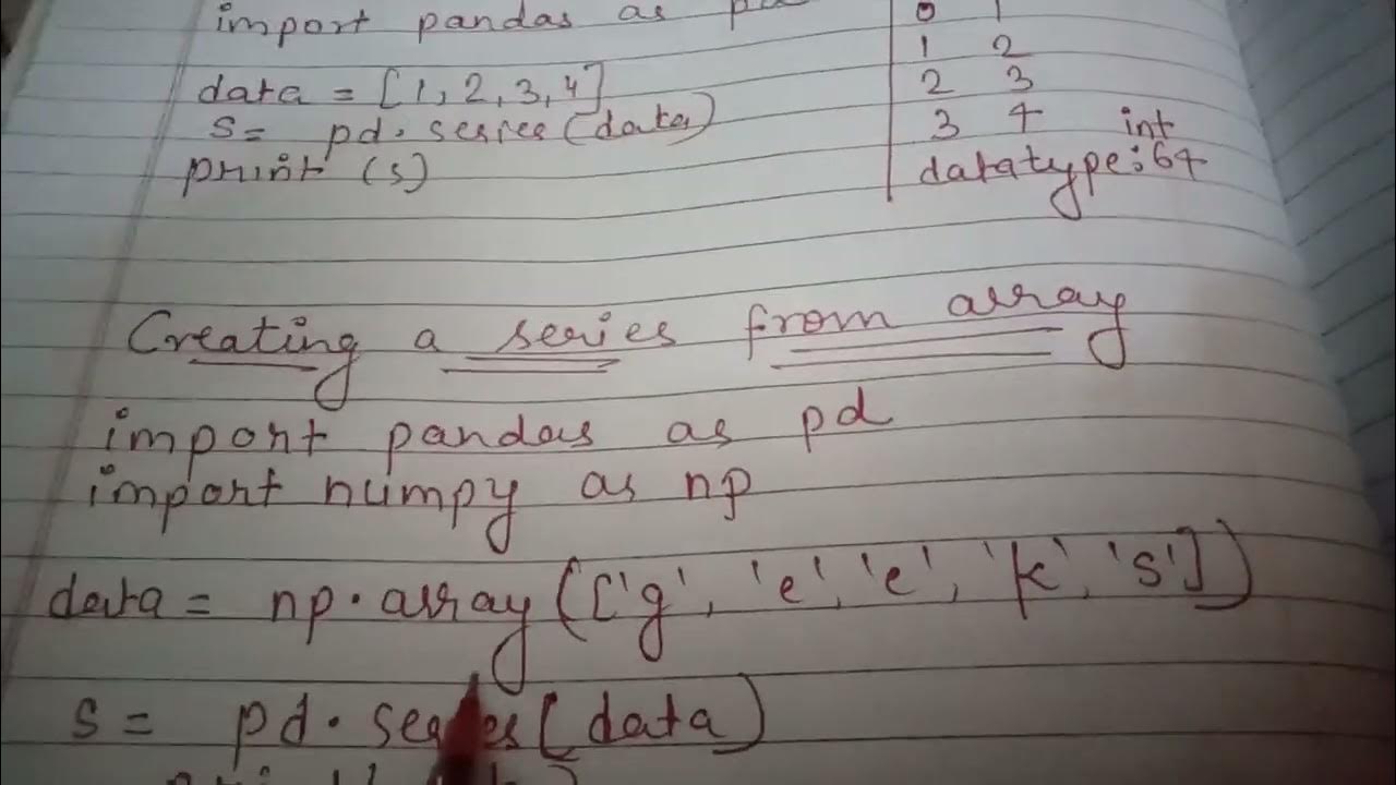 Series In Pandaspythonforbeginners Pandas Pythontutorial Numpytutorial Coading Coading