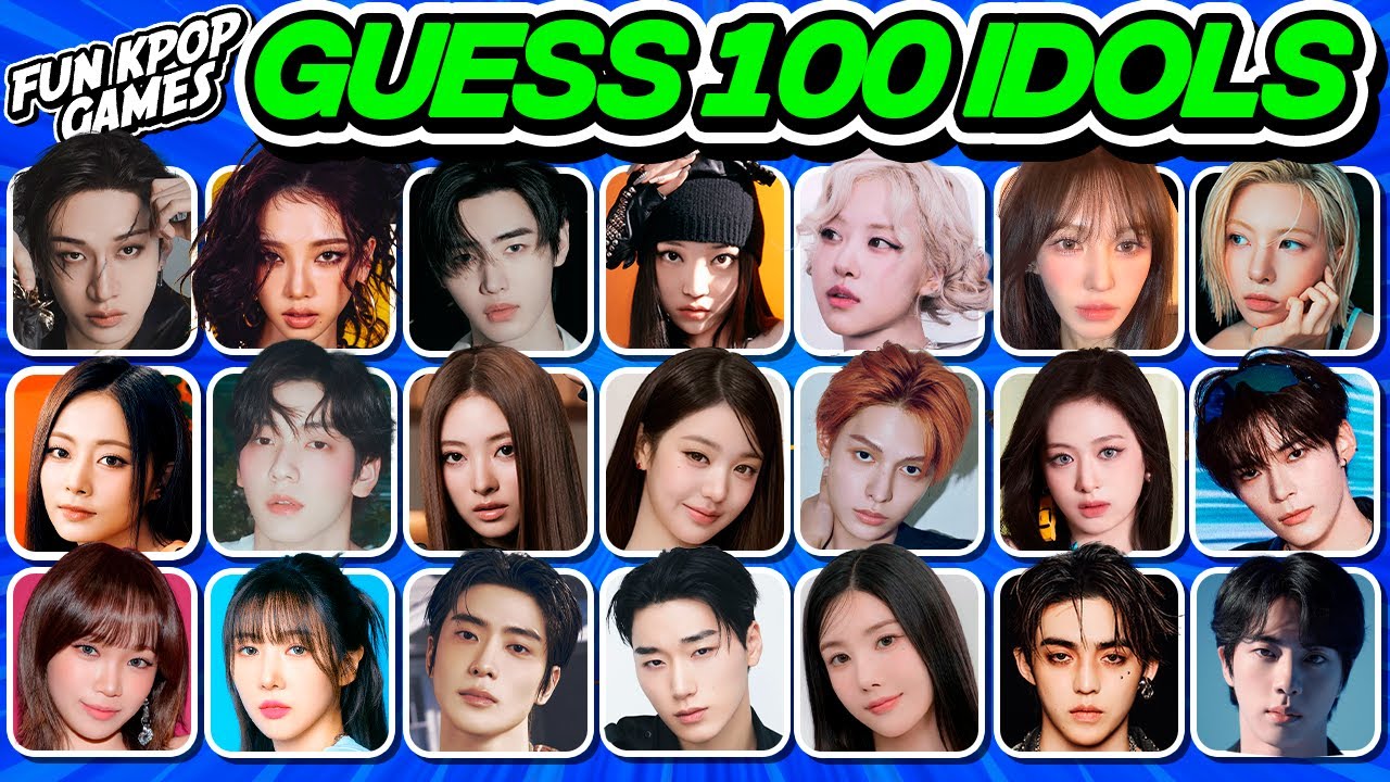 ⭐️ GUESS 100 KPOP IDOLS EASY- MEDIUM-HARD | KPOP QUIZ - FUN KPOP GAMES ...