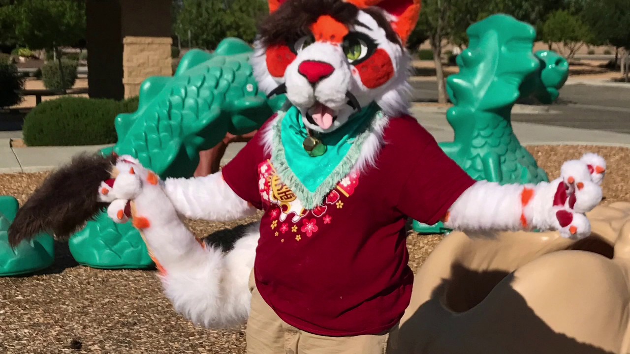 How to dress your fursuit partial - YouTube