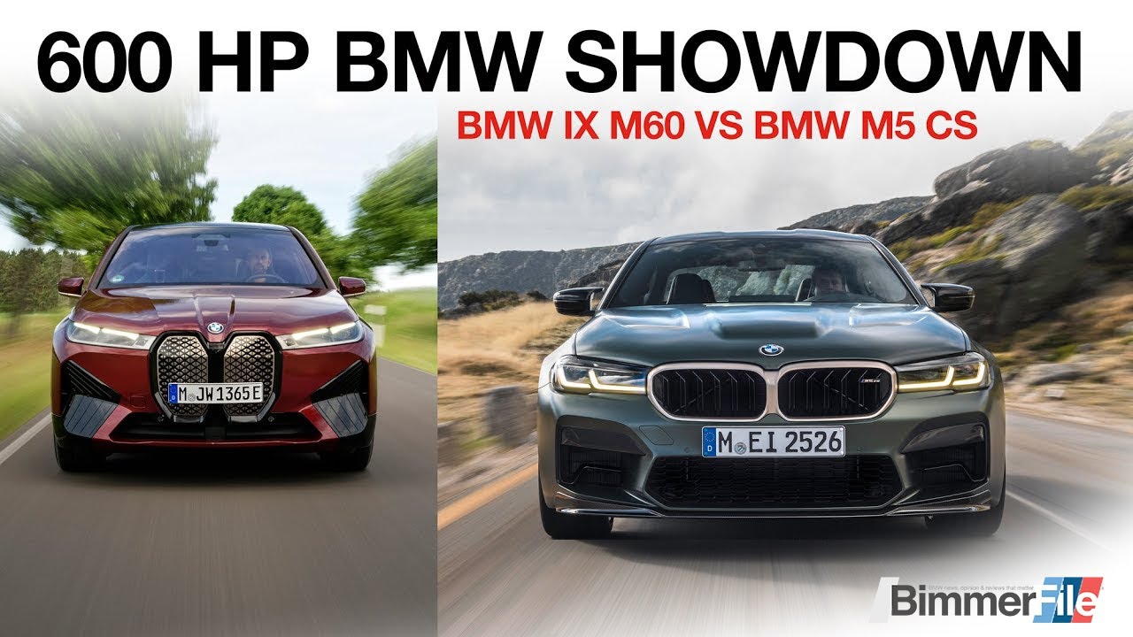 BMW iX M60 vs BMW M5 CS - The 600 HP Showdown (One Take) - YouTube