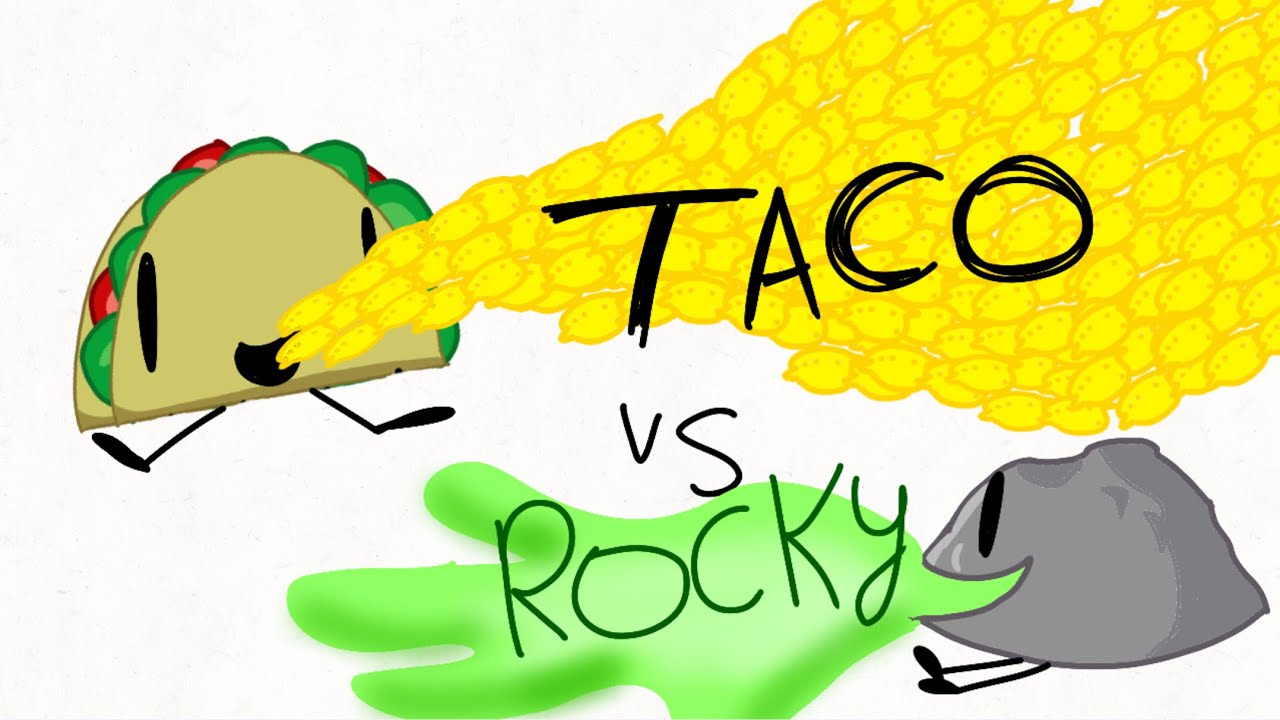 Inanimate insanity vs battle for dream island 1 rocky vs taco 200 ...