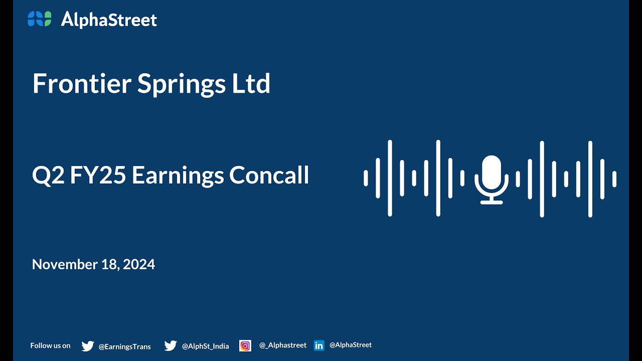 Frontier Springs Ltd Q2 FY2024-25 Earnings Conference Call - YouTube