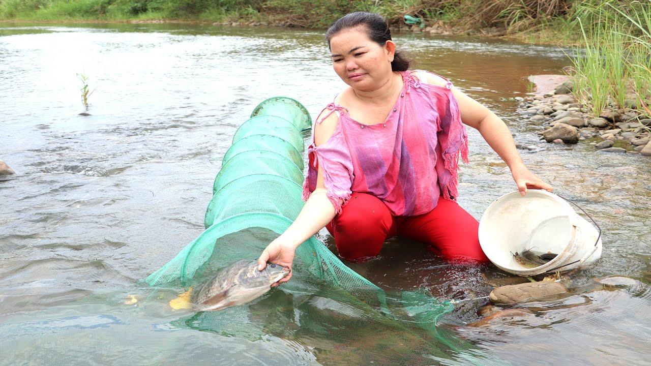 Nets On The small river, Caught A Lot Of Fish - YouTube
