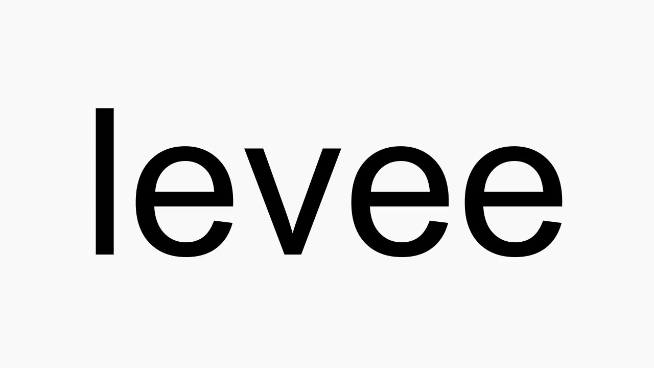 How to pronounce levee - YouTube