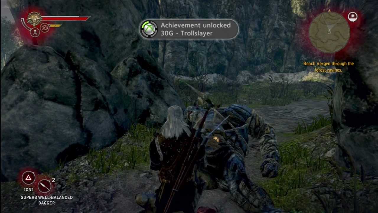 The Witcher 2: Trollslayer achievement (troll 4/4) - YouTube