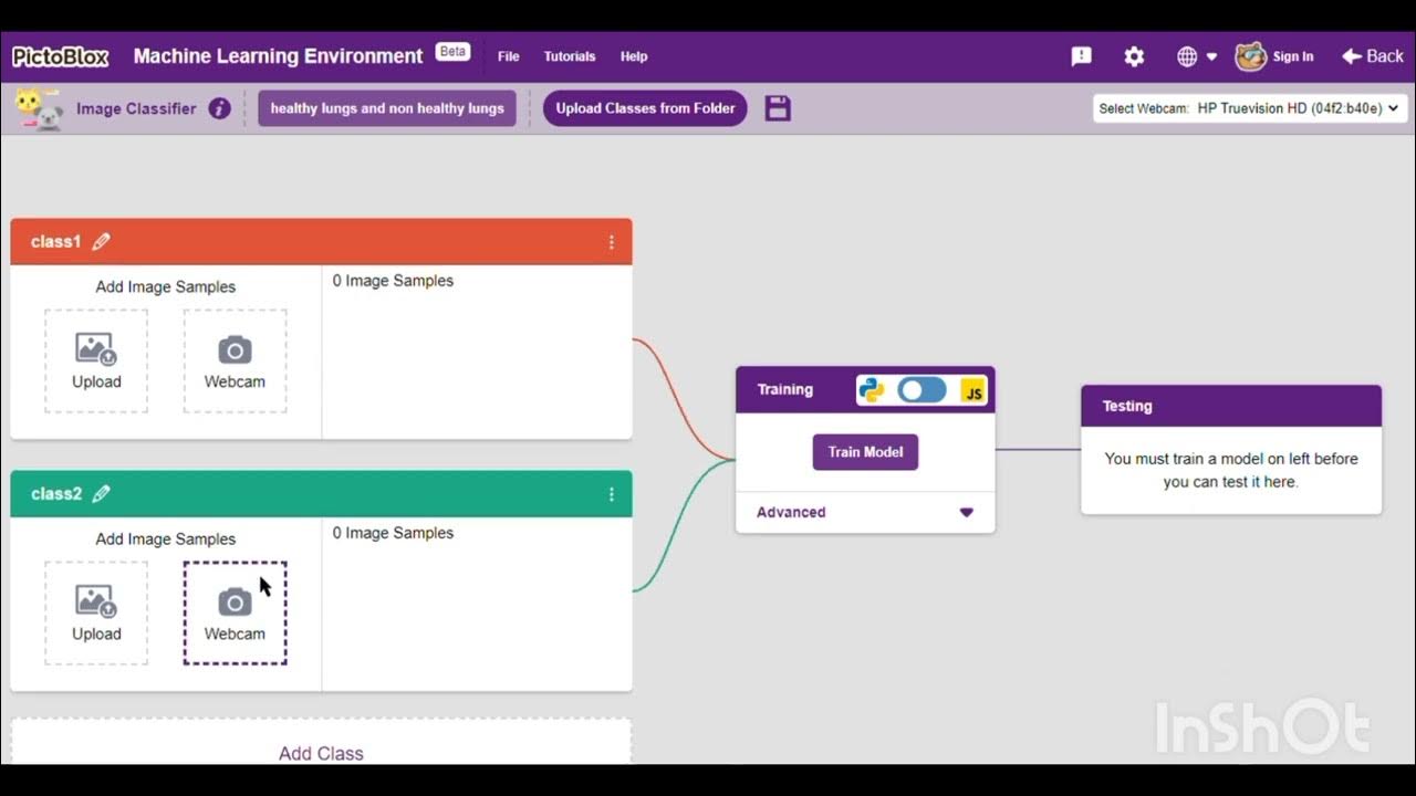 Activity for image classifier in ML environment using pictoblox - YouTube