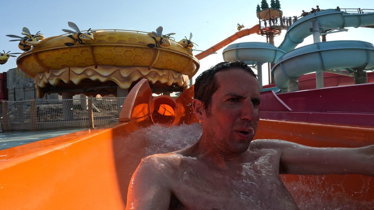 super fun bee themed body bowl slide at Soaky Mountain Waterpark ...