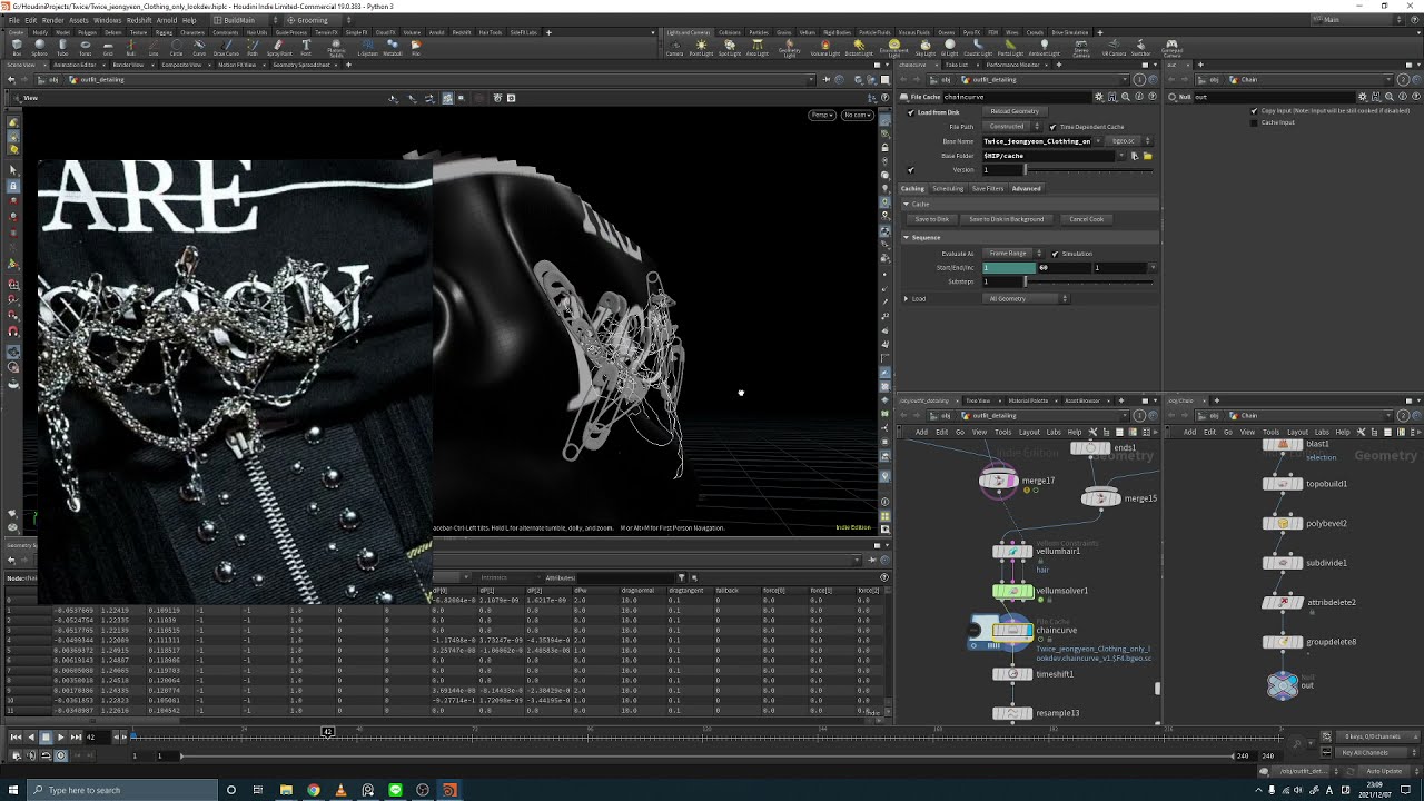 Houdini for Character Creation - Chain from Vellum Hair - YouTube