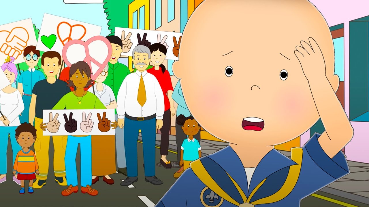 Caillou and the Protest ★ Funny Animated Caillou | Cartoons for kids ...